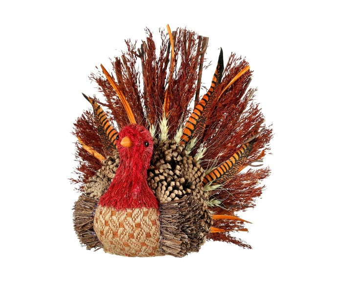 12" SISAL/CONE/TWIG/FABRC FEATHER TURKEY" (HARVEST MIX) – THE AFRICAN ...